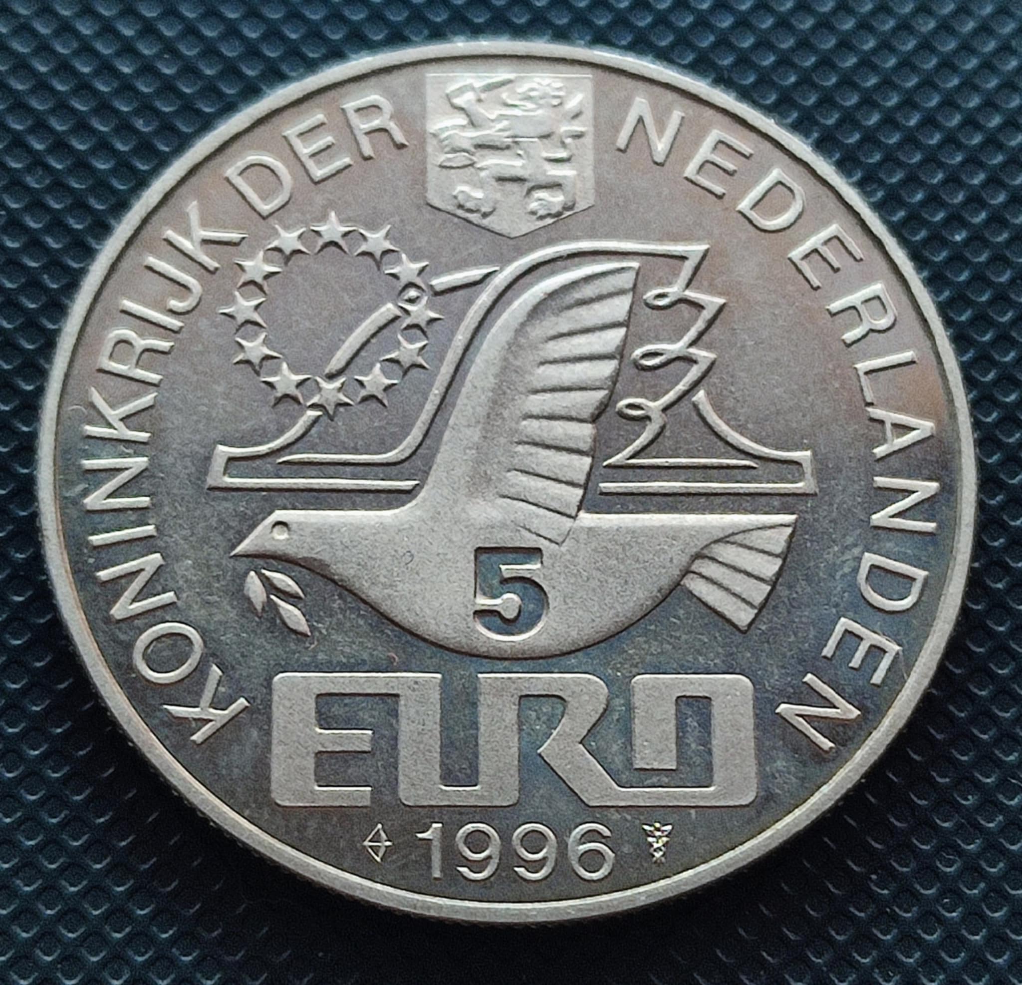 NYDERLANDAI 5 EURO 1996 - erpnumismatics.lt